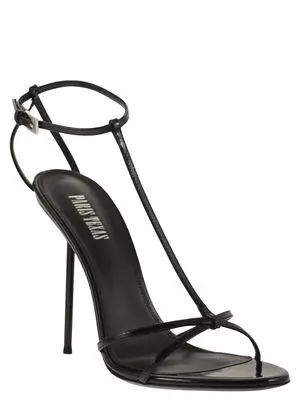 Paris Texas Lidia Patent Leather T-strap Stiletto Sandals