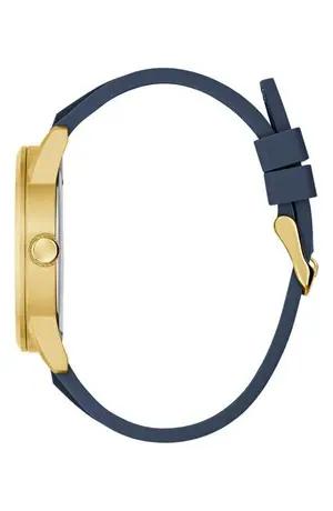 Guess Multifunction Silicone Strap Watch - Blue