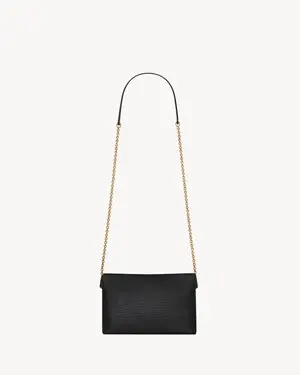 Saint Laurent Cassandre Small Chain Pouch In Lambskin