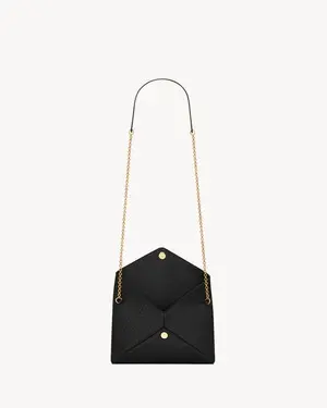 Saint Laurent Cassandre Small Chain Pouch In Lambskin