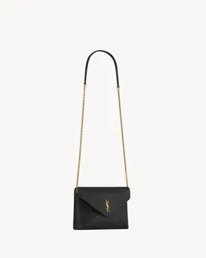 Saint Laurent Cassandre Small Chain Pouch In Lambskin