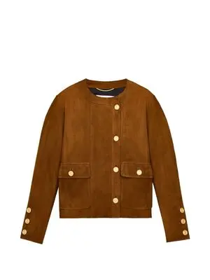 Saint Laurent Suede Jacket - Multicolor