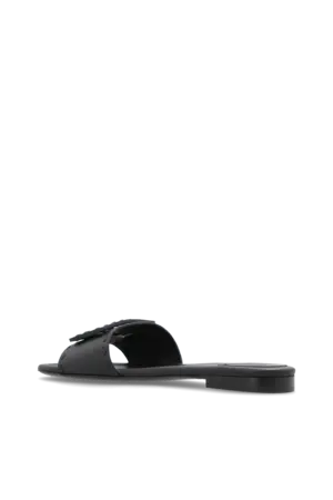 Fendi Baguette Leather Slides