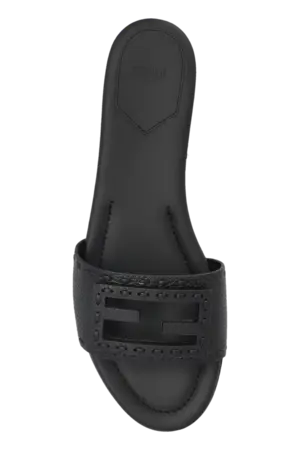 Fendi Baguette Leather Slides