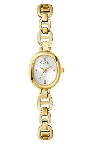 Guess Oval Bracelet Watch - White