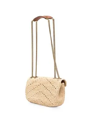 Saint Laurent Loulou Raffia Mini Bag
