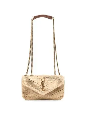 Saint Laurent Loulou Raffia Mini Bag - Multicolor