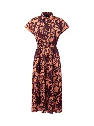 WEIRD FISH Artemis Printed Jersey Midi Dress