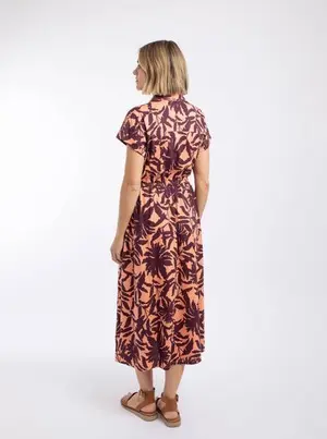 WEIRD FISH Artemis Printed Jersey Midi Dress
