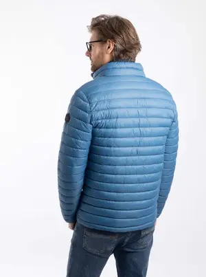 WEIRD FISH Crantock Showerproof Padded Jacket - Washed Blue