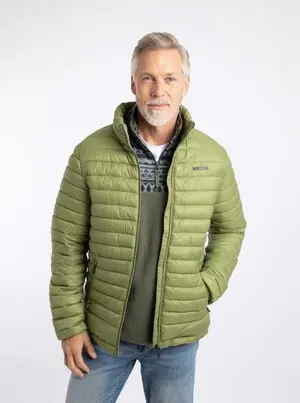 WEIRD FISH Crantock Showerproof Padded Jacket - Washedoak