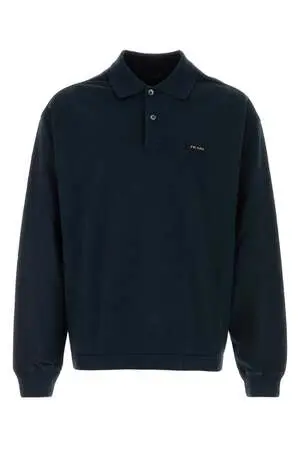 Prada Navy Cotton Polo Shirt - Blue
