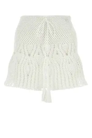 Loewe Crochet Mini Skirt - White
