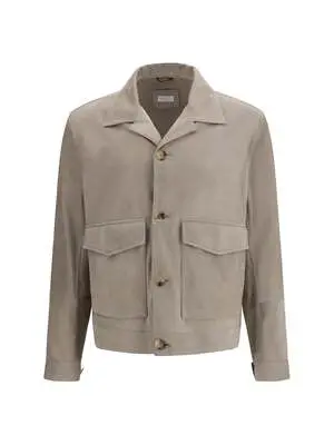 Brunello Cucinelli Suede Jacket - Green