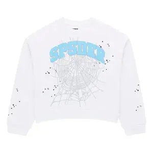 SP5DER Varsity Web Crewneck - White