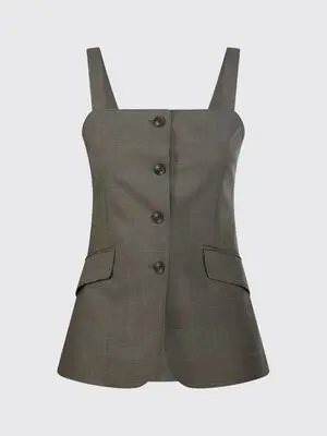 Max Mara Sleeveless Plaid Top