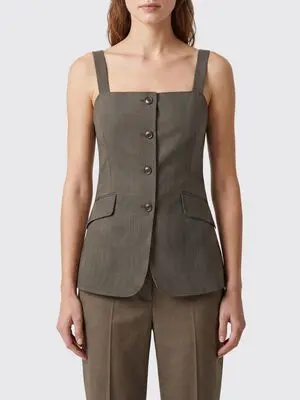 Max Mara Sleeveless Plaid Top - Green