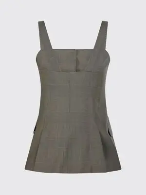 Max Mara Sleeveless Plaid Top
