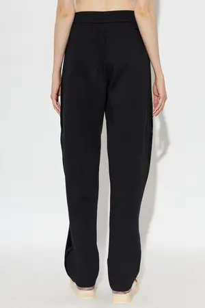 Emporio Armani Trousers With Velvet Side Stripes