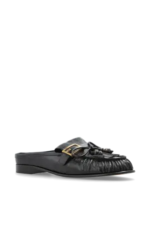 Fendi Leather Loafers-style Mules
