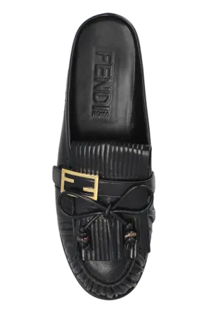 Fendi Leather Loafers-style Mules