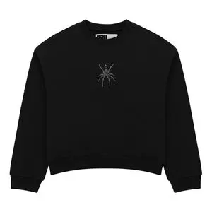 SP5DER Rhinestone Tm Crewneck - Black