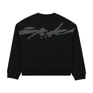 SP5DER Rhinestone Tm Crewneck - Black