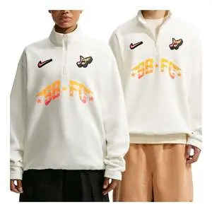 Nike Skate 1/2-zip Fleece Crew-neck Sweatshirt - Sail