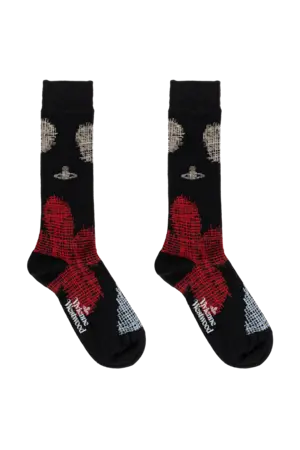 VIVIENNE WESTWOOD Knee High Socks With Patterned Logo