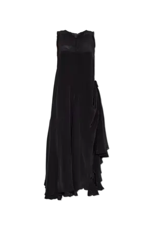 ALLSAINTS Sybil Asymmetrical Ruffle Dress - Black
