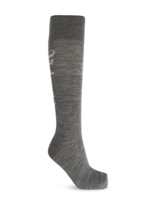 VIVIENNE WESTWOOD Long Socks With Logo Detail - Grey