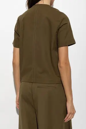 Max Mara Zanzara' Cotton Blend Jacket With Monogram Detail