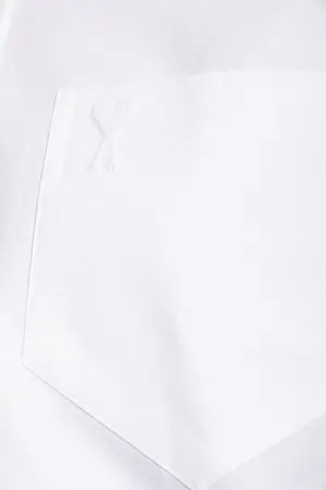 AMI Paris Cropped Oversize Cotton Shirt