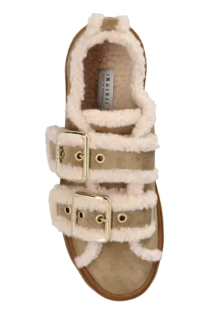 Inuikii Shearling Low Velcro Buckle Shoes