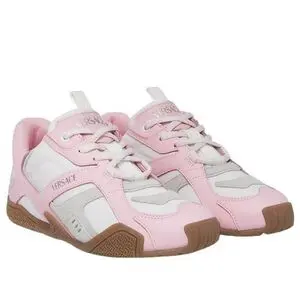 Versace Galaxia Leather Sneakers 'white Pink