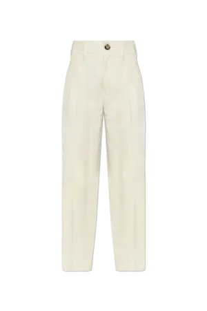 AMI Paris Straight-leg Trousers - Cream