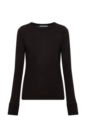 Studio Nicholson Malin' Wool Long Sleeve Top - Brown