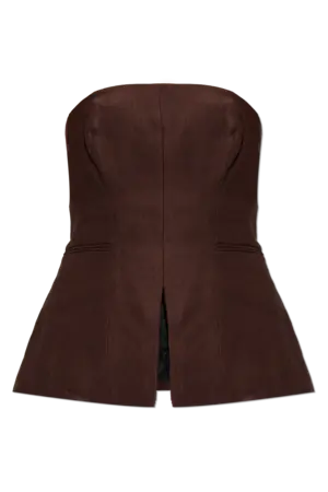 ALLSAINTS Charley Strapless Bustier Top - Brown