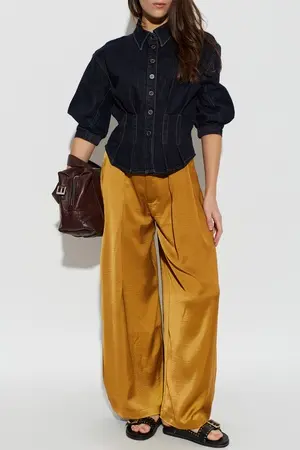 ALLSAINTS Nancy' Denim Peplum Shirt