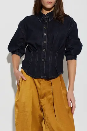 ALLSAINTS Nancy' Denim Peplum Shirt