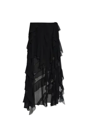 ALLSAINTS Melody Asymmetrical Ruffle Skirt - Black
