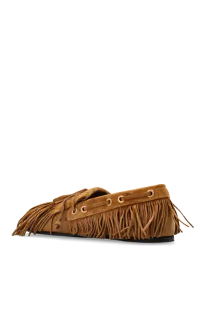 Etro Suede Loafers With Fringe Detailing