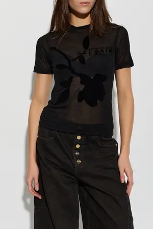 ALLSAINTS Athea Short Sleeve Top With Botanical Motif