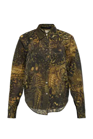 ALLSAINTS Cory Abstract Print Shirt - Green