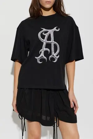 ALLSAINTS Reflex Amelie Organic Cotton T-shirt With "a" Print