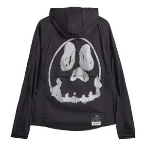 Adidas Graphic Print Hooded Jacket - Black