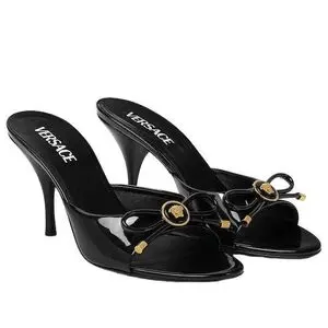 Versace Opera Bow Patent Mules 85 Mm