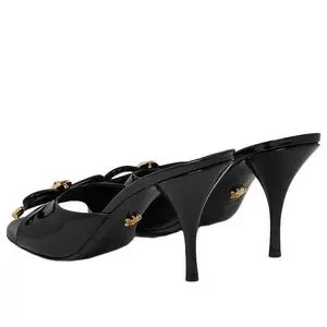 Versace Opera Bow Patent Mules 85 Mm