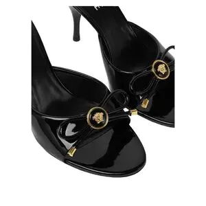 Versace Opera Bow Patent Mules 85 Mm
