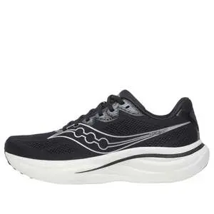 Saucony Ride 19 Wide Athletic Sneakers - Black/silver